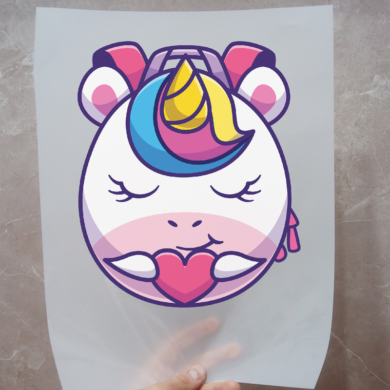 قیمت و خرید استیکر پارچه و لباس مدل dtf طرح یونیکورن کد H20.906 مجموعه 3 عددی