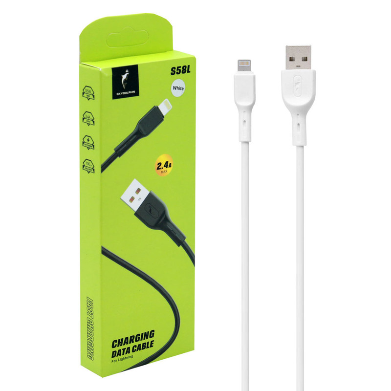 قیمت و خرید کابل تبدیل Usb به لایتنینگ اسکای دلفین مدل S58l طول 1 متر