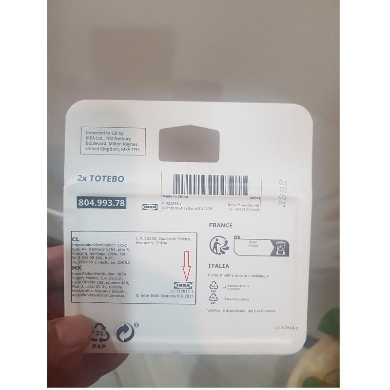 قیمت و خرید گیره ایکیا مدل TOTEBO کد 93378 بسته 2 عددی