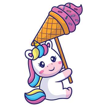 قیمت و خرید استیکر پارچه و لباس مدل dtf طرح یونیکورن کد H15.767 مجموعه 4 عددی