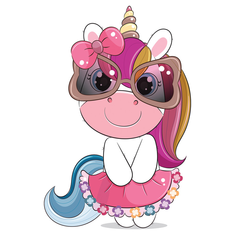 قیمت و خرید استیکر پارچه و لباس مدل dtf طرح یونیکورن کد H20.359 مجموعه 6 عددی