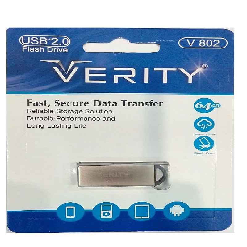 قیمت و خرید فلش مموری وریتی مدل V802 USB2.0 ظرفیت 64 گیگابایت