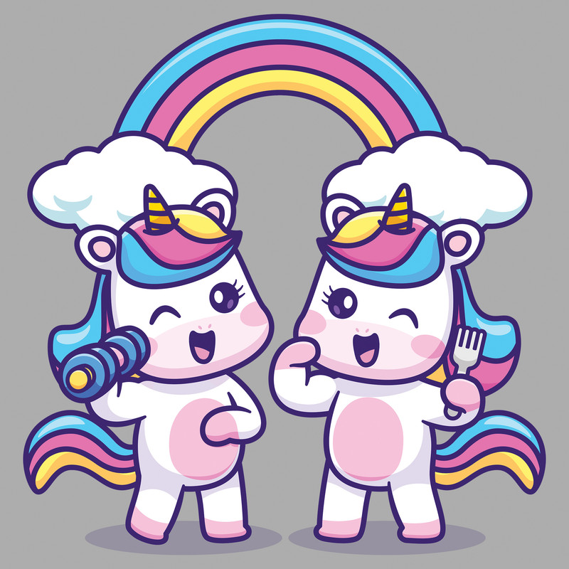 قیمت و خرید استیکر پارچه و لباس مدل dtf طرح یونیکورن کد H15.626 مجموعه 4 عددی