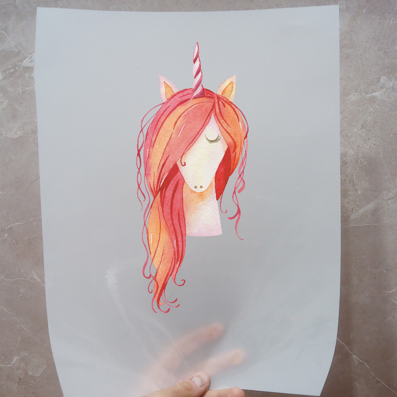 قیمت و خرید استیکر پارچه و لباس مدل dtf طرح یونیکورن کد H20.152 مجموعه 6 عددی