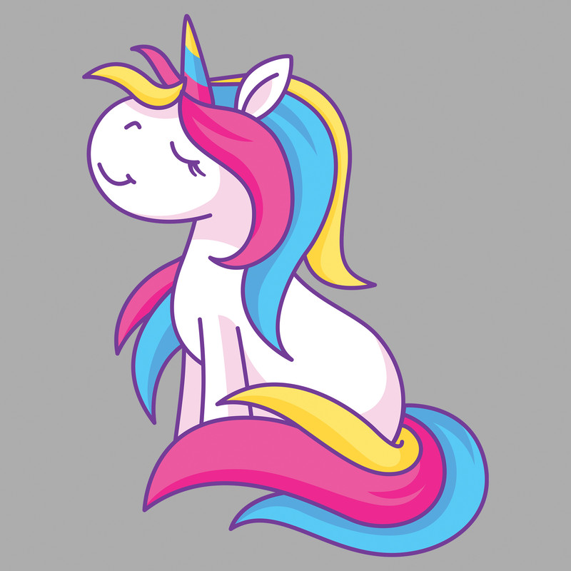 قیمت و خرید استیکر پارچه و لباس مدل dtf طرح یونیکورن کد H15.614 مجموعه 4 عددی