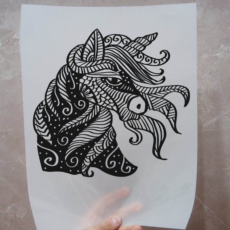 قیمت و خرید استیکر پارچه و لباس مدل dtf طرح یونیکورن کد H20.1241 مجموعه 3 عددی