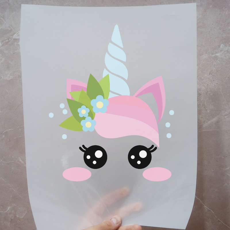 قیمت و خرید استیکر پارچه و لباس مدل dtf طرح یونیکورن کد H15.122 مجموعه 4 عددی