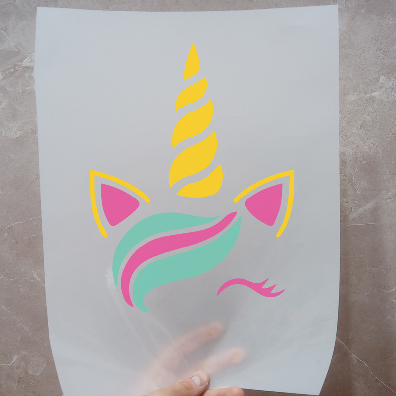 قیمت و خرید استیکر پارچه و لباس مدل dtf طرح یونیکورن کد H15.35 مجموعه 4 عددی