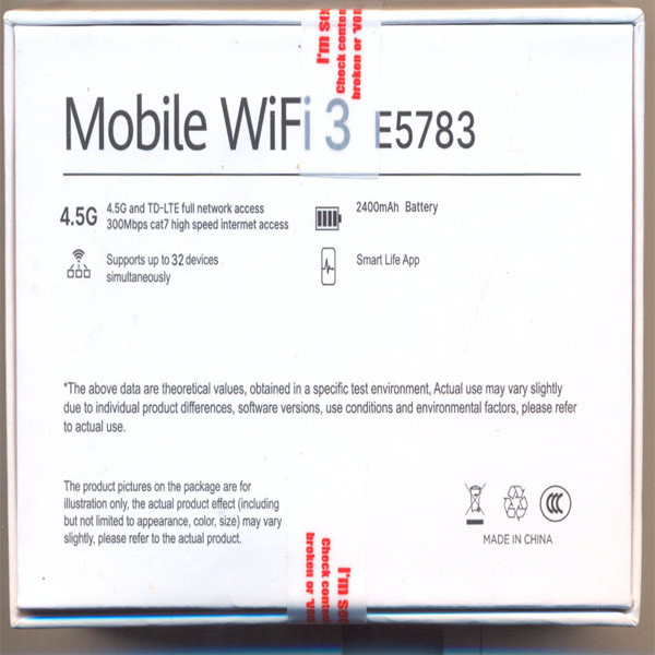 قیمت و خرید مودم TD-LTE هوآوی مدل E5783 4.5G به همراه سیم کارت و اینترنت 300 گیگابایت