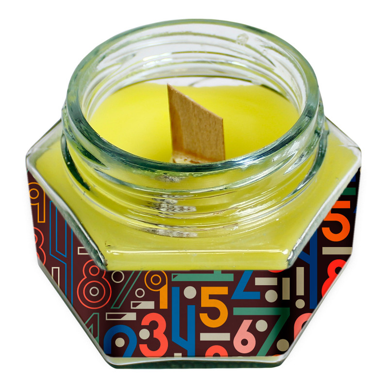 قیمت و خرید شمع لیوانی طرح مینیمال اعداد ریاضی مدل C593