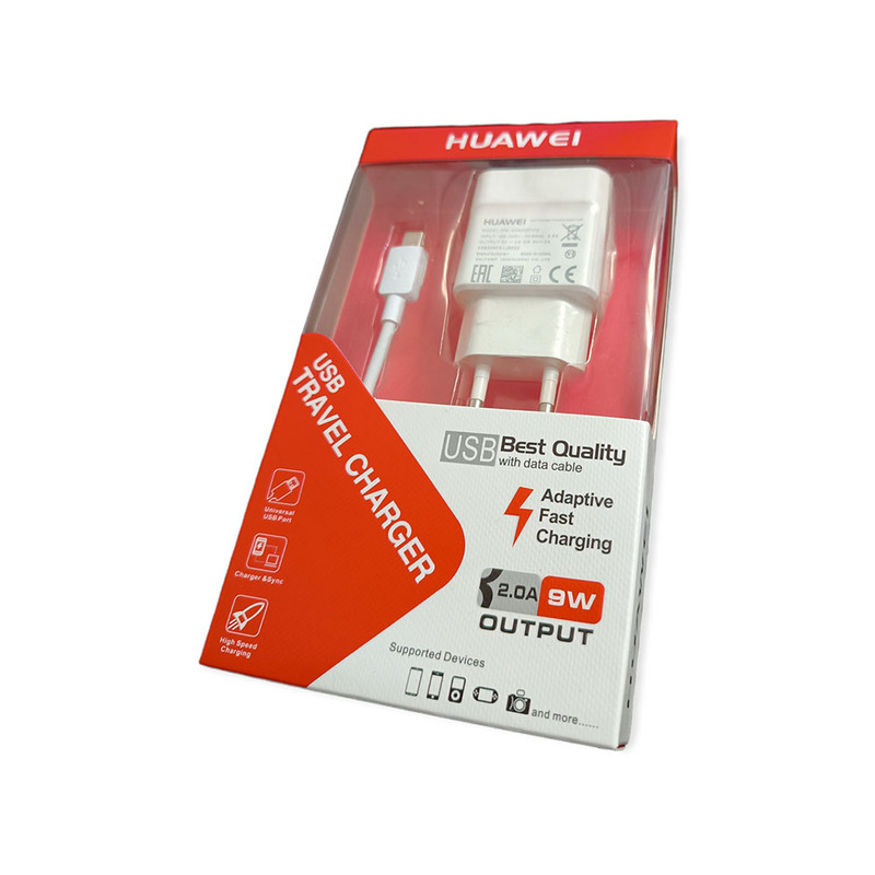 قیمت و خرید شارژر دیواری هوآوی مدل HW525 به همراه کابل تبدیل MicroUSB