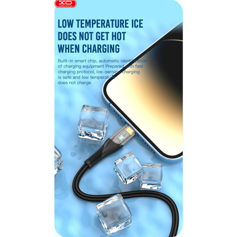 قیمت و خرید کابل شارژ usb-c به لایتنینگ ایکس او مدل nb-q223a طول 1 متر