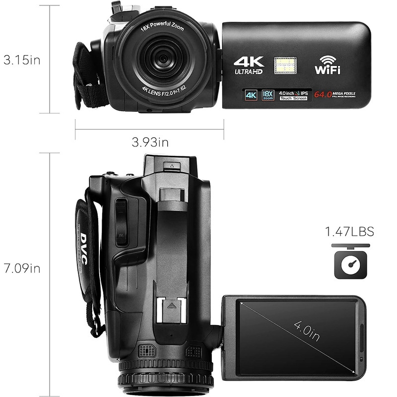 قیمت و خرید دوربین فیلم برداری مدل 4K Ultra HD 64MP Streaming 60fps ...