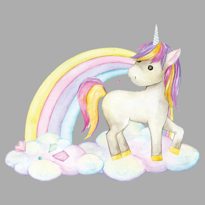 قیمت و خرید استیکر پارچه و لباس مدل dtf طرح یونیکورن کد H20.503 مجموعه 3 عددی