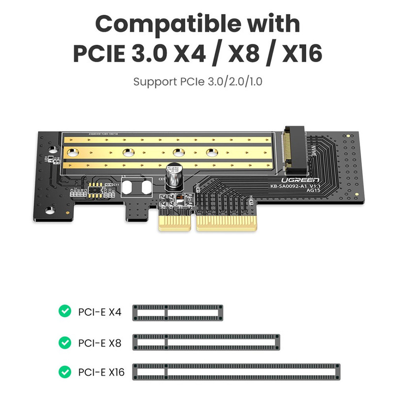 قیمت و خرید تبدیل M.2 به PCle 3.0 4X یوگرین مدل CM302-70503
