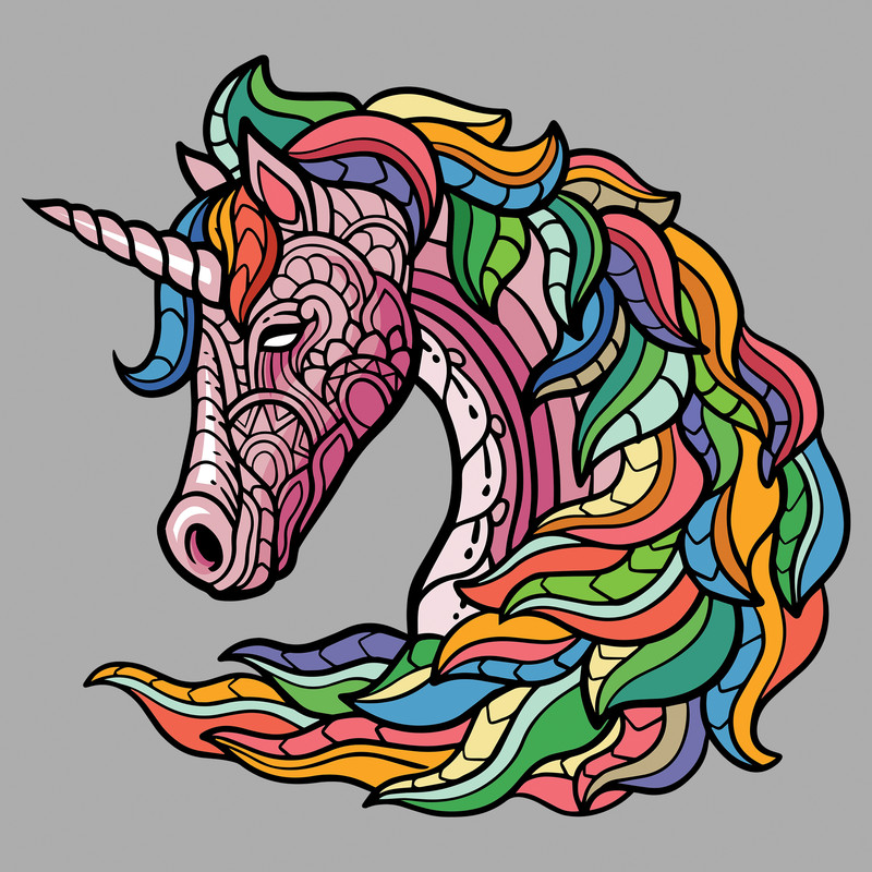 قیمت و خرید استیکر پارچه و لباس مدل dtf طرح یونیکورن کد H20.421 مجموعه 3 عددی