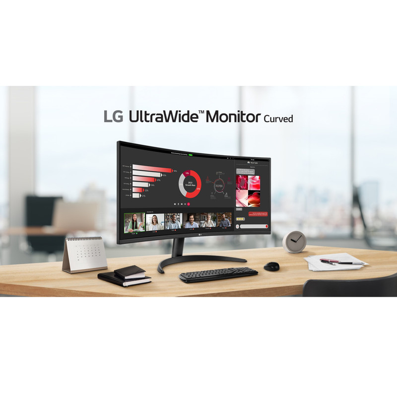 قیمت و خرید مانیتور خمیده ال جی مدل 34wr50qc B سایز 34 اینچ