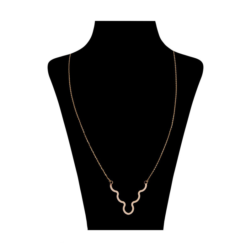 قیمت و خرید گردنبند طلا 18 عیار زنانه قیراط کد GH3408