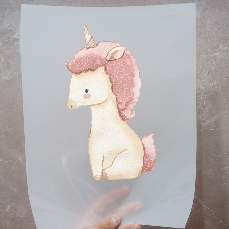 قیمت و خرید استیکر پارچه و لباس مدل dtf طرح یونیکورن کد H20.489 مجموعه 6 عددی