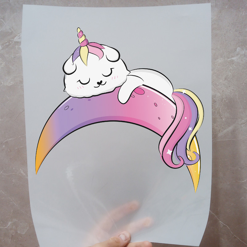 قیمت و خرید استیکر پارچه و لباس مدل dtf طرح یونیکورن کد H15.206 مجموعه 12 عددی