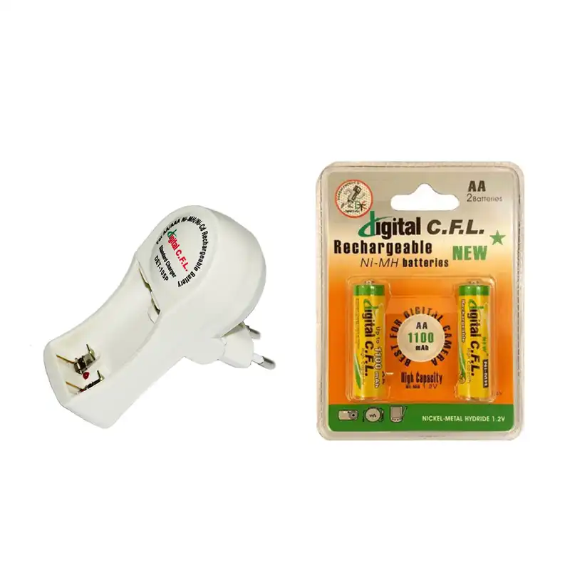 ⭐️ قیمت و خرید شارژر باتری دیجیتال سی.اف.ال مدل DET-105P به همراه بسته 2 عددی باتری قلمی شارژی C ...