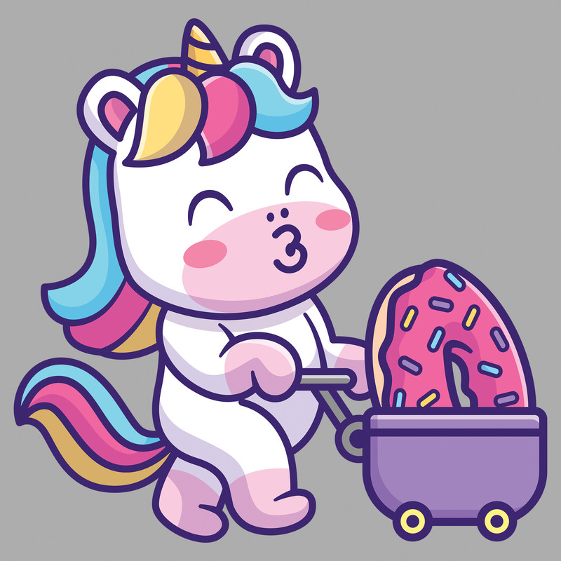 قیمت و خرید استیکر پارچه و لباس مدل dtf طرح یونیکورن کد H20.632 مجموعه 3 عددی