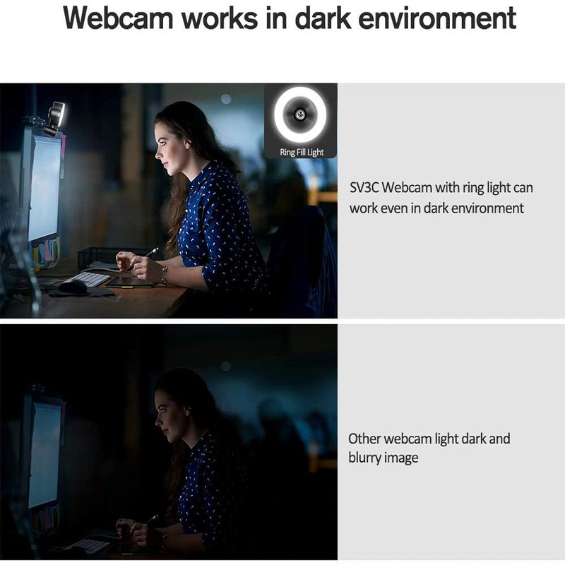 قیمت و خرید وب کم مدل 2K Streaming with 5 Ring Light