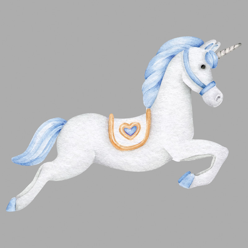 قیمت و خرید استیکر پارچه و لباس مدل dtf طرح یونیکورن کد H15.487 مجموعه 4 عددی