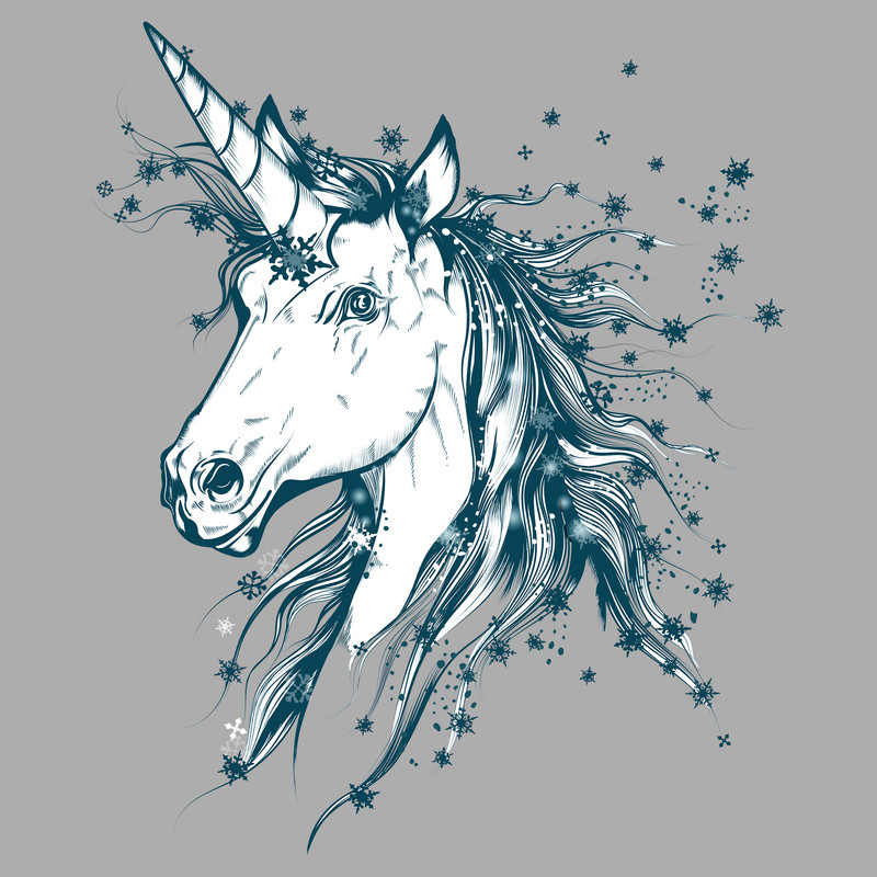 قیمت و خرید استیکر پارچه و لباس مدل dtf طرح یونیکورن کد H15.210 مجموعه 4 عددی