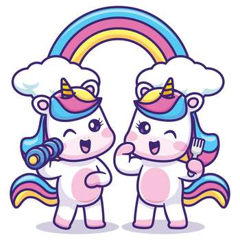 قیمت و خرید استیکر پارچه و لباس مدل dtf طرح یونیکورن کد H15.626 مجموعه 4 عددی