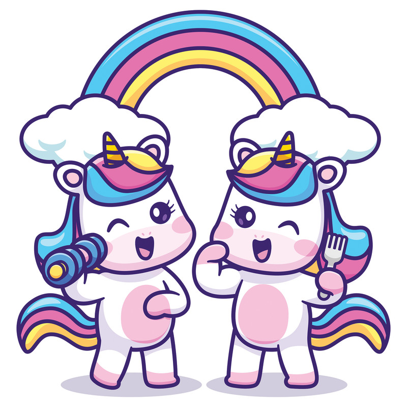 قیمت و خرید استیکر پارچه و لباس مدل dtf طرح یونیکورن کد H20.626 مجموعه 3 عددی