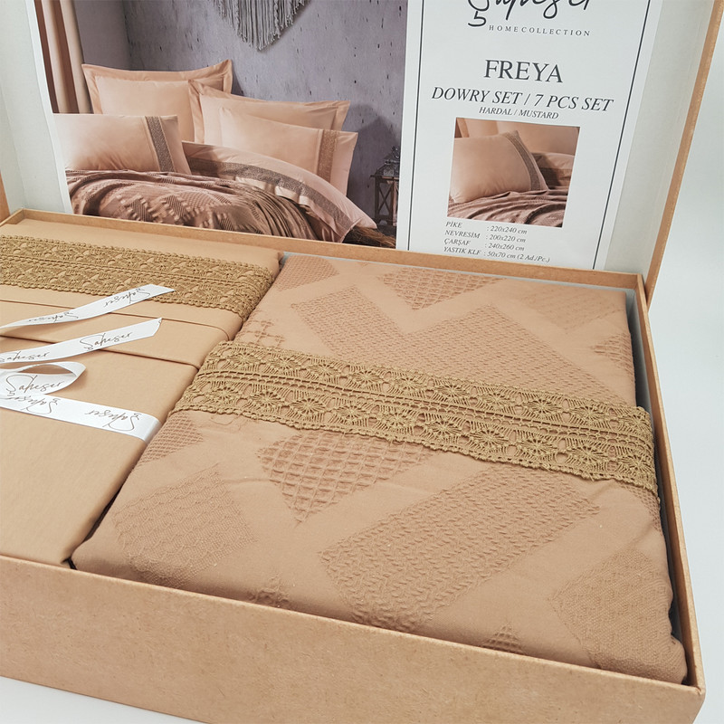 قیمت و خرید سرویس روتختی مدل feyra دو نفره 7 تکه