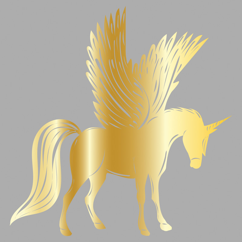 قیمت و خرید استیکر پارچه و لباس مدل dtf طرح یونیکورن کد H15.1120 مجموعه 4 عددی