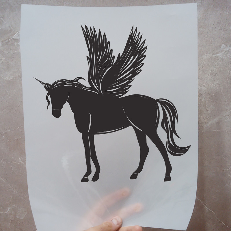 قیمت و خرید استیکر پارچه و لباس مدل dtf طرح یونیکورن کد H15.1184 مجموعه 4 عددی