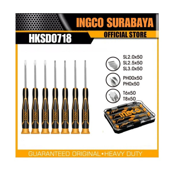 قیمت و خرید پیچ گوشتی ساعتی اینکو مدل HKSD-0718 بسته 7 عددی