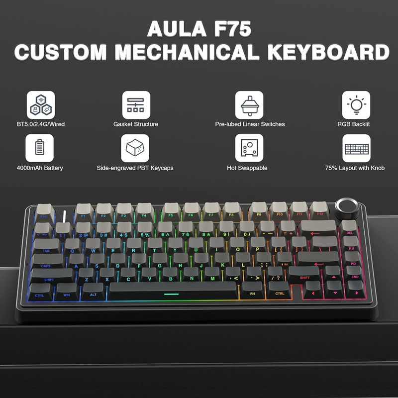 قیمت و خرید کیبورد گیمینگ آئولا مدل F75