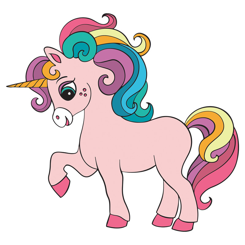 قیمت و خرید استیکر پارچه و لباس مدل dtf طرح یونیکورن کد H15.683 مجموعه 4 عددی