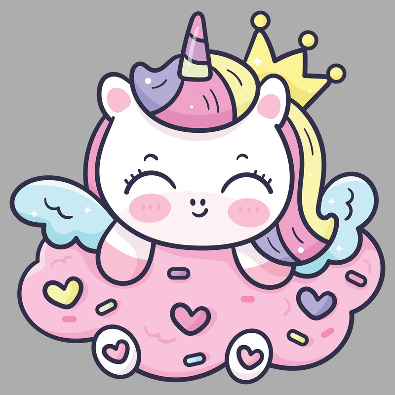 قیمت و خرید استیکر پارچه و لباس مدل dtf طرح یونیکورن کد H15.718 مجموعه 4 عددی