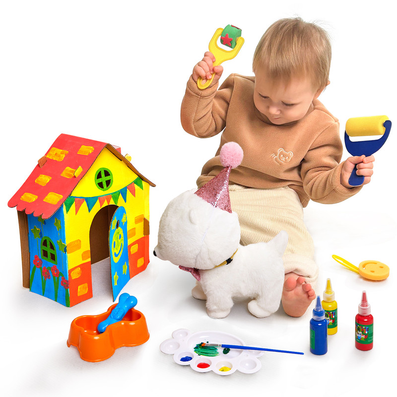 قیمت و خرید ربات توماما کیدز مدل TM-283 طرح سگ مجموعه 14 عددی