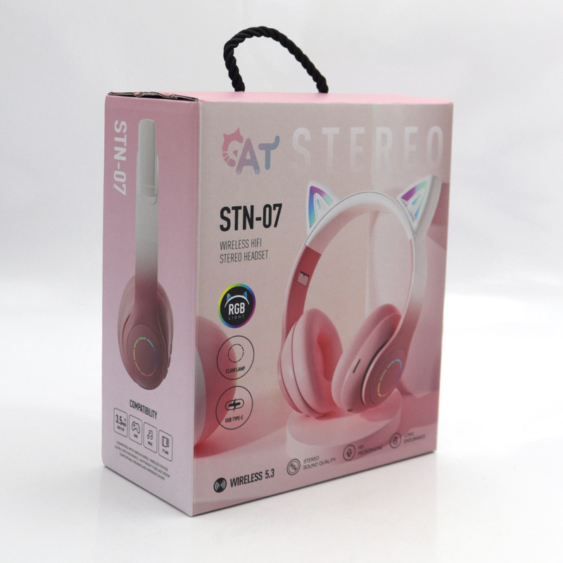 قیمت و خرید هدست بلوتوثی مدل فانتزی گربه ای کد YPSOR-STN07