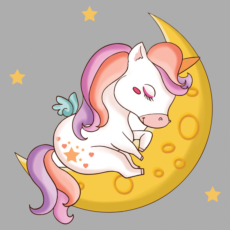 قیمت و خرید استیکر پارچه و لباس مدل dtf طرح یونیکورن کد H15.726 مجموعه 4 عددی