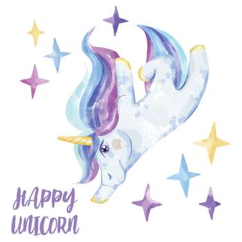 قیمت و خرید استیکر پارچه و لباس مدل dtf طرح یونیکورن کد H20.157 مجموعه 6 عددی