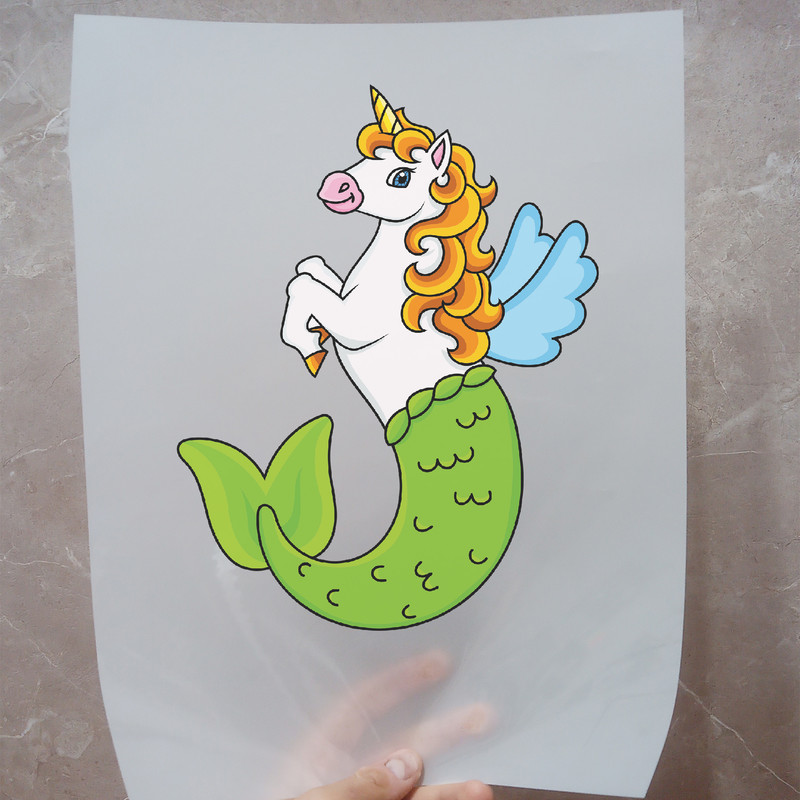 قیمت و خرید استیکر پارچه و لباس مدل dtf طرح یونیکورن کد H20.752 مجموعه 3 عددی