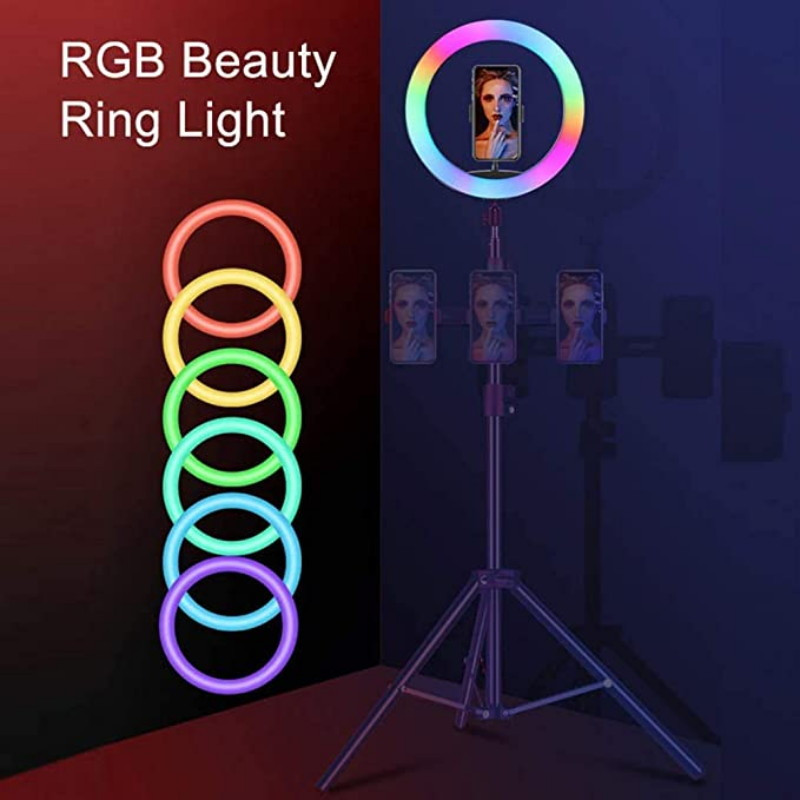 قیمت و خرید رینگ لایت مدل RGB_LED 26 به همراه سه پایه