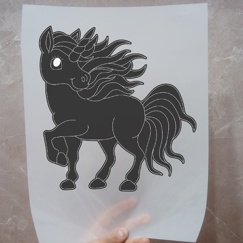 قیمت و خرید استیکر پارچه و لباس مدل dtf طرح یونیکورن کد H20.1199 مجموعه 3 عددی