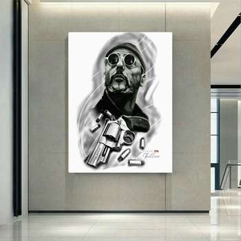 قیمت و خرید تابلو بوم طرح سیاه قلم لئون مدل TB846