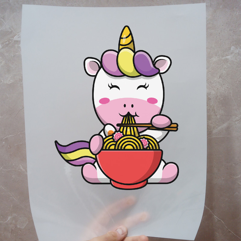 قیمت و خرید استیکر پارچه و لباس مدل dtf طرح یونیکورن کد H20.772 مجموعه 3 عددی