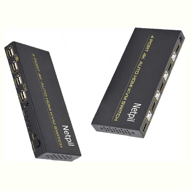 قیمت و خرید ⭐ سوییچ چهار پورت HDMI KVM نت پیل مدل 4K401HUK [1404 ] - فروشگاه دپین