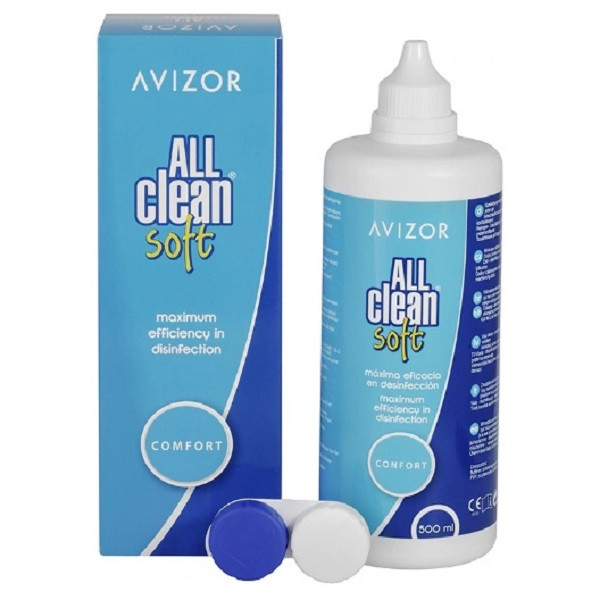 قیمت و خرید محلول شستشوی لنز آویزور مدل all clean soft حجم 350 میلی لیتر
