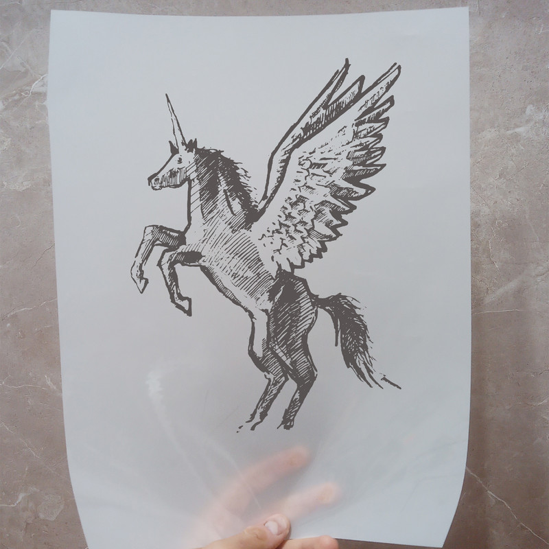 قیمت و خرید استیکر پارچه و لباس مدل dtf طرح یونیکورن کد H20.380 مجموعه 6 عددی